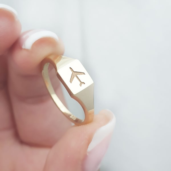 Airplane Ring - Etsy