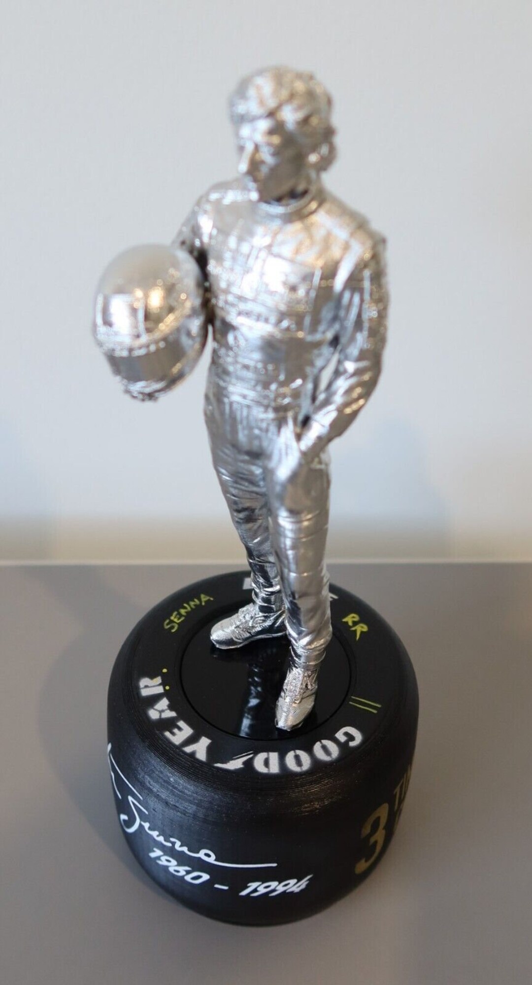Ayrton Senna Figure & Tyre Statue Display Handmade LARGE - Etsy