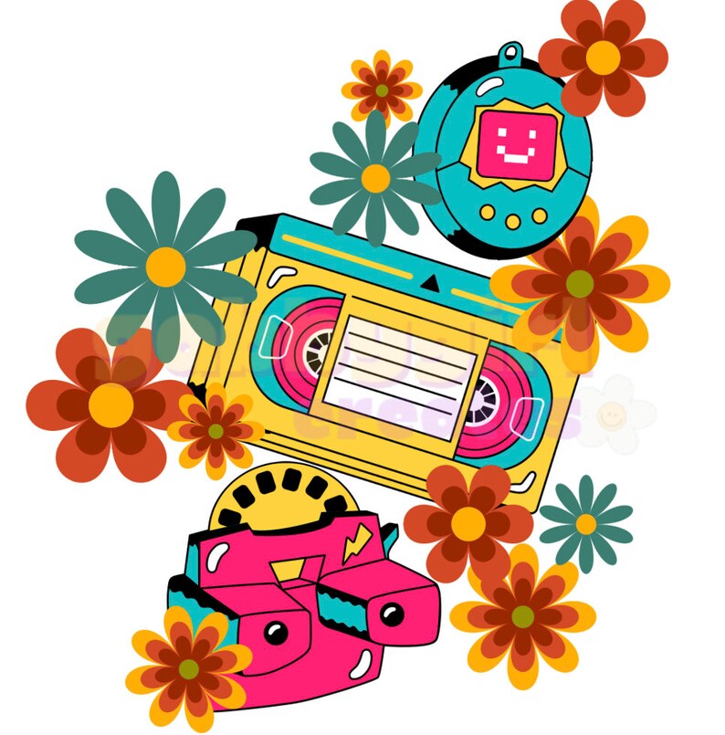 Retro 90’s Collage PNG - Etsy