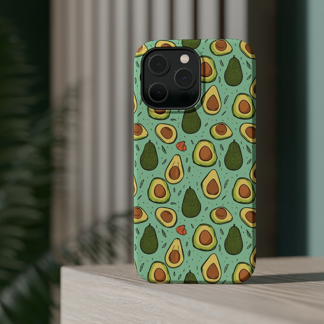 Avo-love! Hand-drawn Avocado Pattern iPhone Case - Trendy & Protective ...