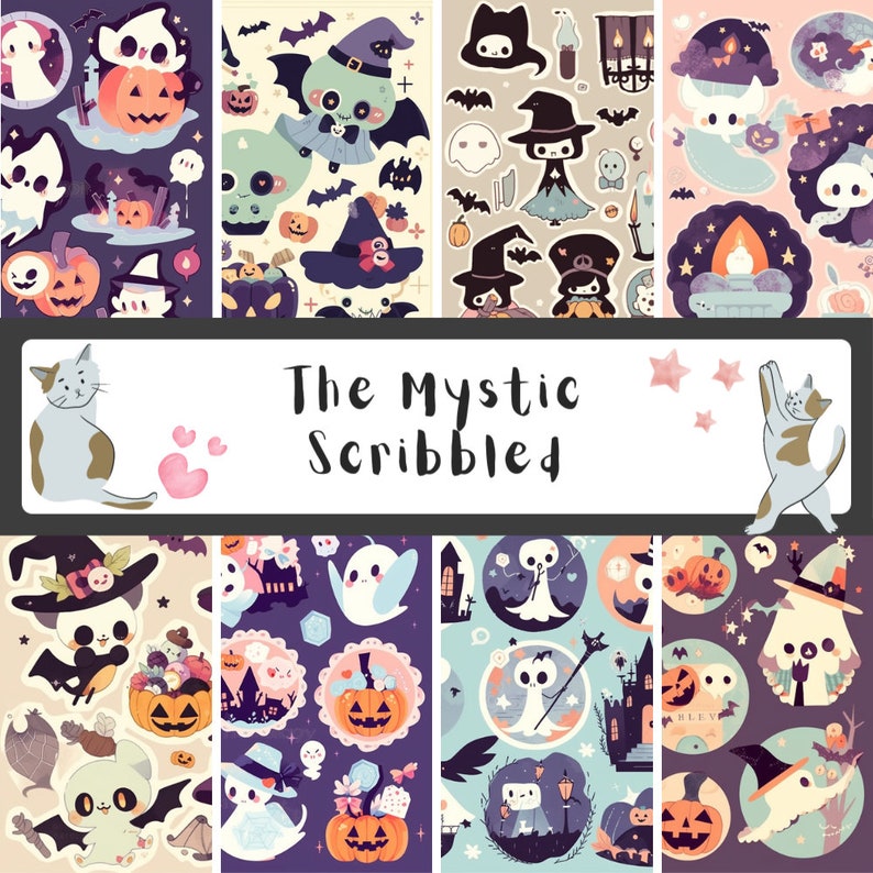 Halloween Digital Design Pack Printable Decorations and - Etsy