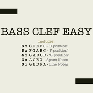 Treble and Bass Clef Music Note Reading Identification Quiz Worksheet ...