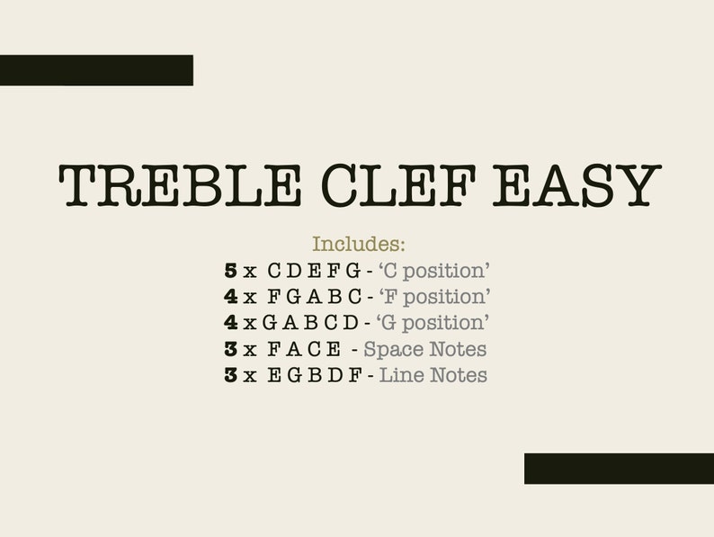 Treble and Bass Clef Music Note Reading Identification Quiz Worksheet ...