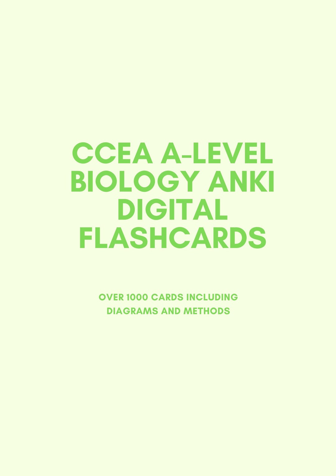 CCEA A2-level Biology Anki Digital Flashcards - Etsy