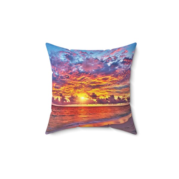 Beach Sunset Pillow - Etsy