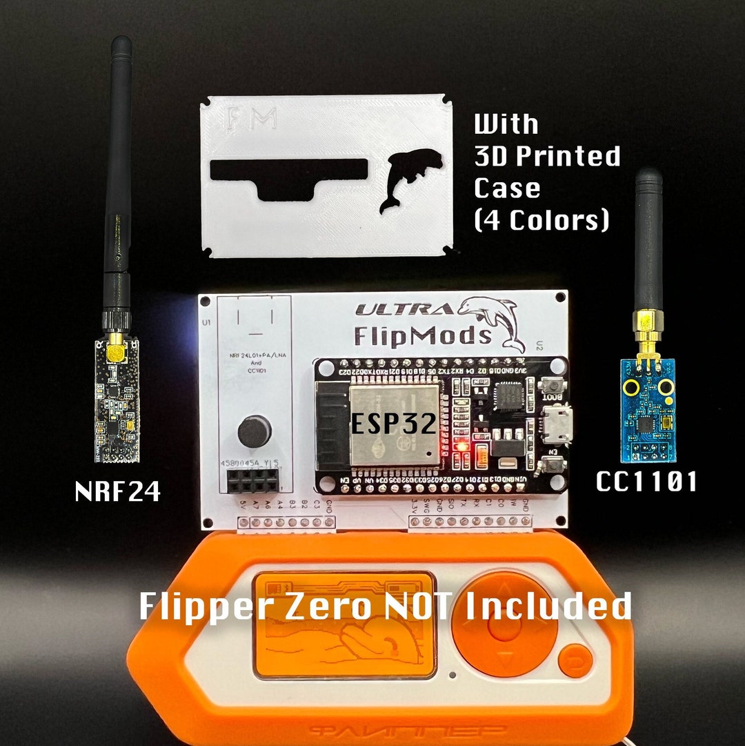 Flipper Zero Esp32nrf24l01cc1101 Wifi Dev Board Ultra V1 With 3d Printed Backplate Etsy 