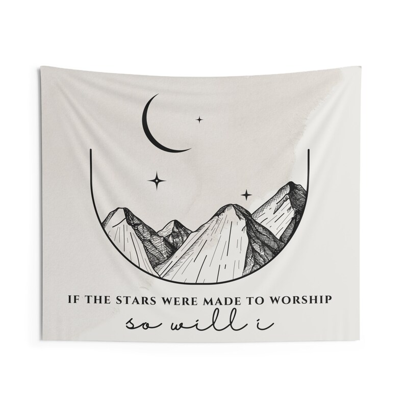 If the Stars Were Made to Worship so Will I Bible Verse Tapestry ...