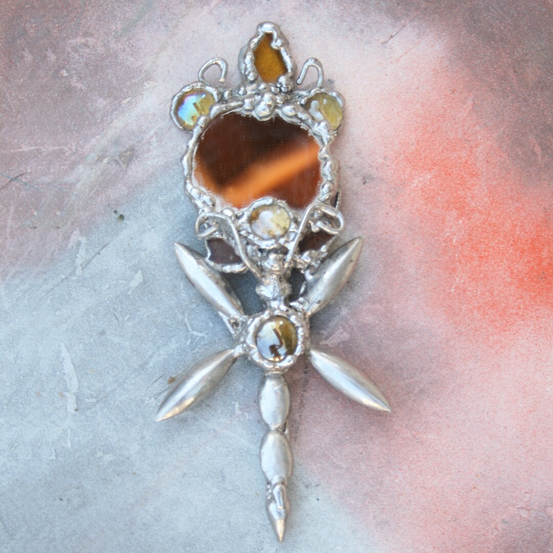 MAGIC MIRROR NO 5/tiffany Inspired Stained Glass Mirror/ Decorative ...