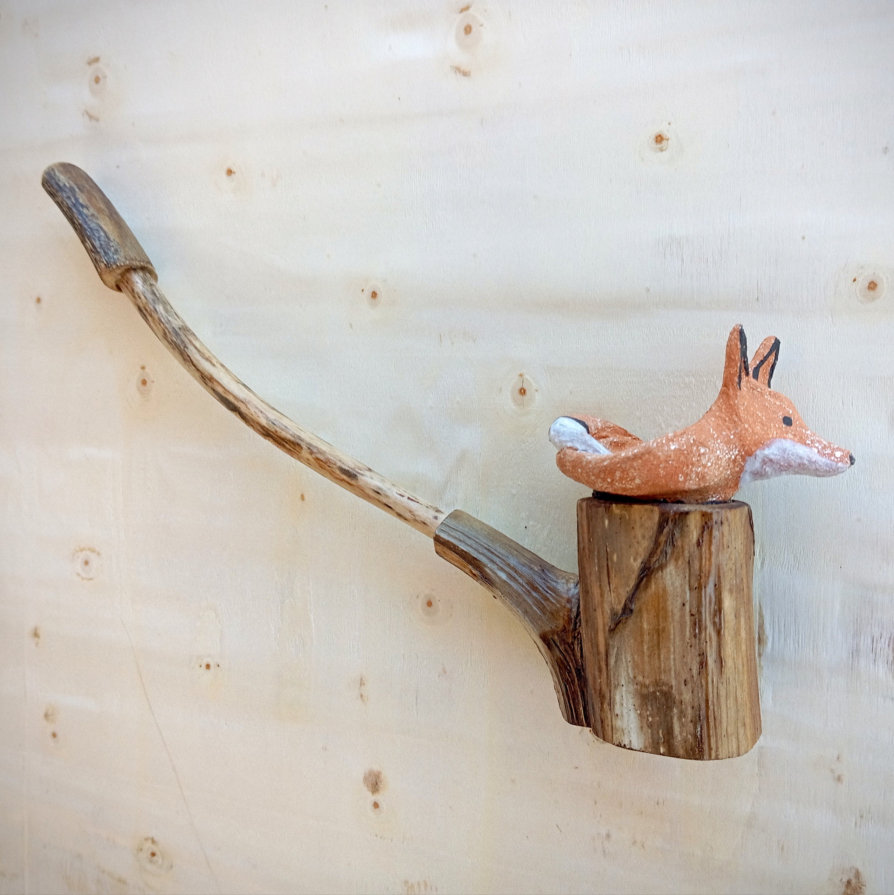 Fox Pipe and Cat Pipe /smoking Pipe From Ceramic and Wood/ Spirit ...