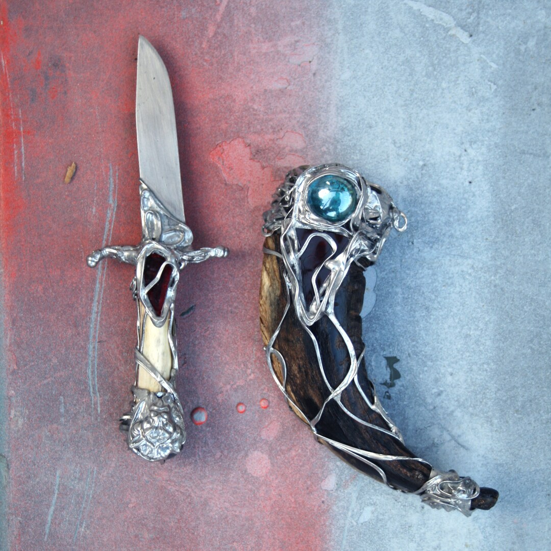 MEDIEVAL KNIFE / Fantasy Dagger /handmade Unique Knife With Bone Handle ...