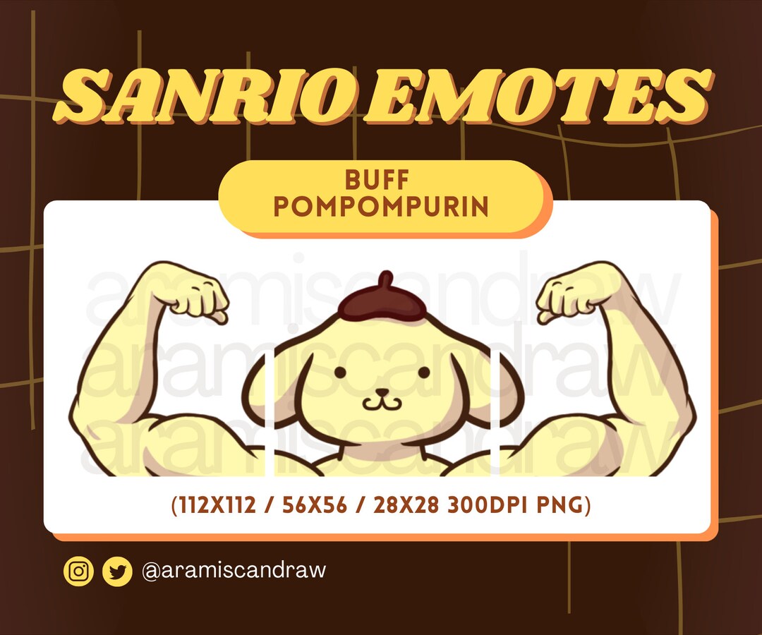 Buff Sanrió Emote Set Pómpompurin Twitch Discord - Etsy
