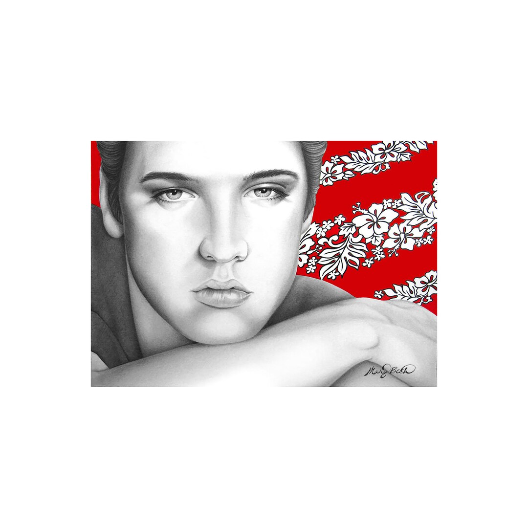 Elvis Wall Art "burnin Love" | 8" X 10" | Home Decor | Elvis Wall Decor ...