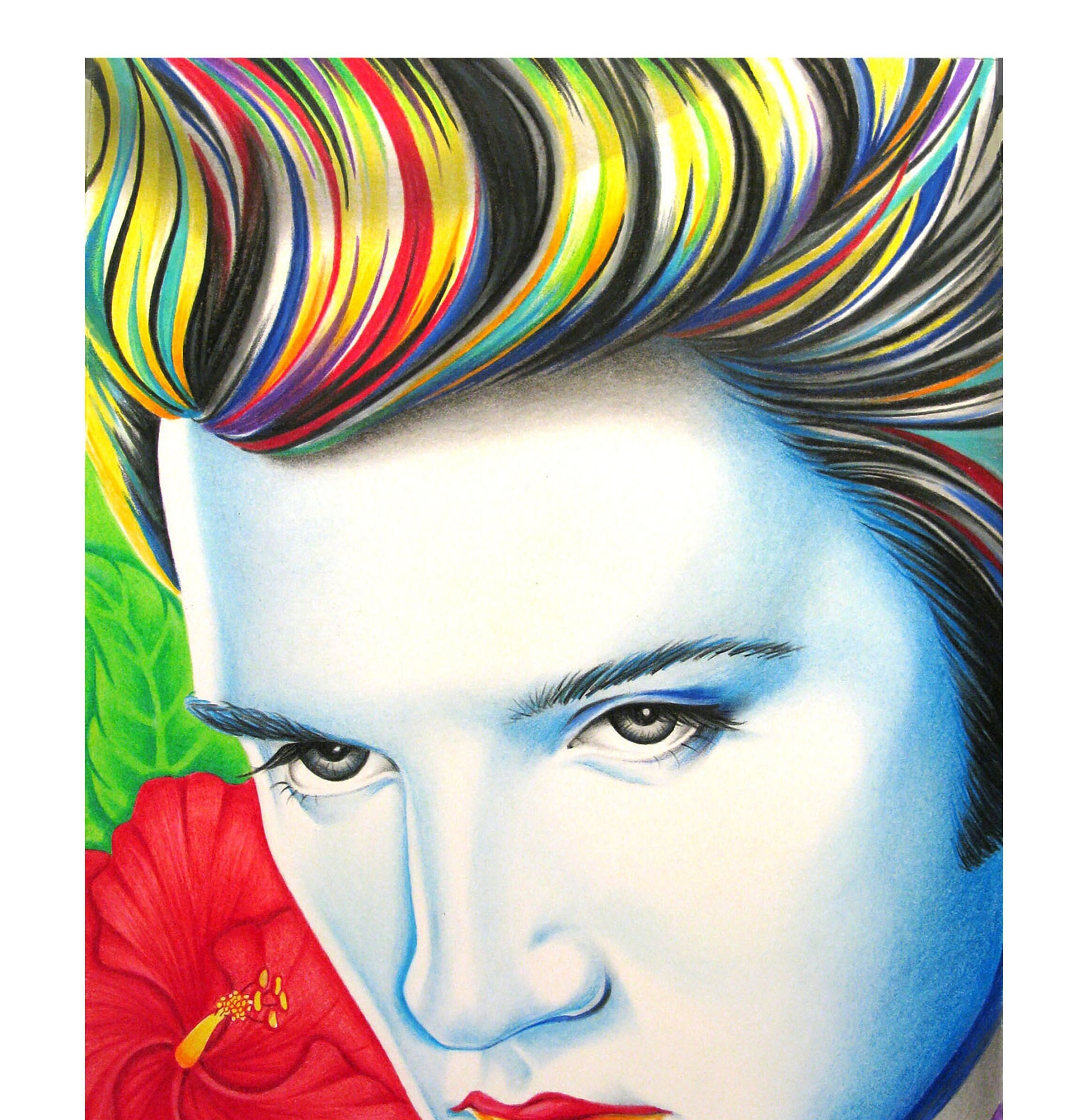 Elvis Wall Art "blue Hawaii" | 8" X 10" | Home Decor | Elvis Wall Decor ...
