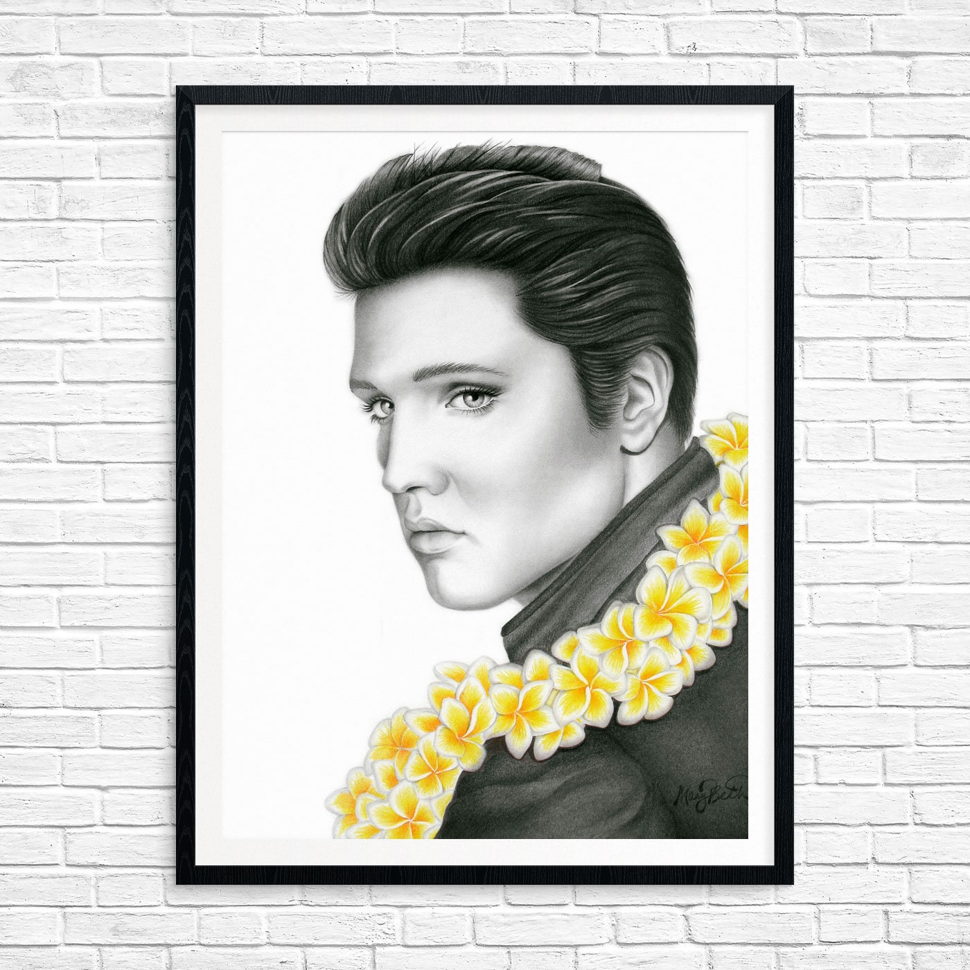 Elvis Wall Art "the King" | 8" X 10" | Home Decor | Elvis Wall Decor I ...