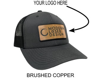 Custom Brushed Stainless Steel Metal Patch Hat | Your Logo or Design ...