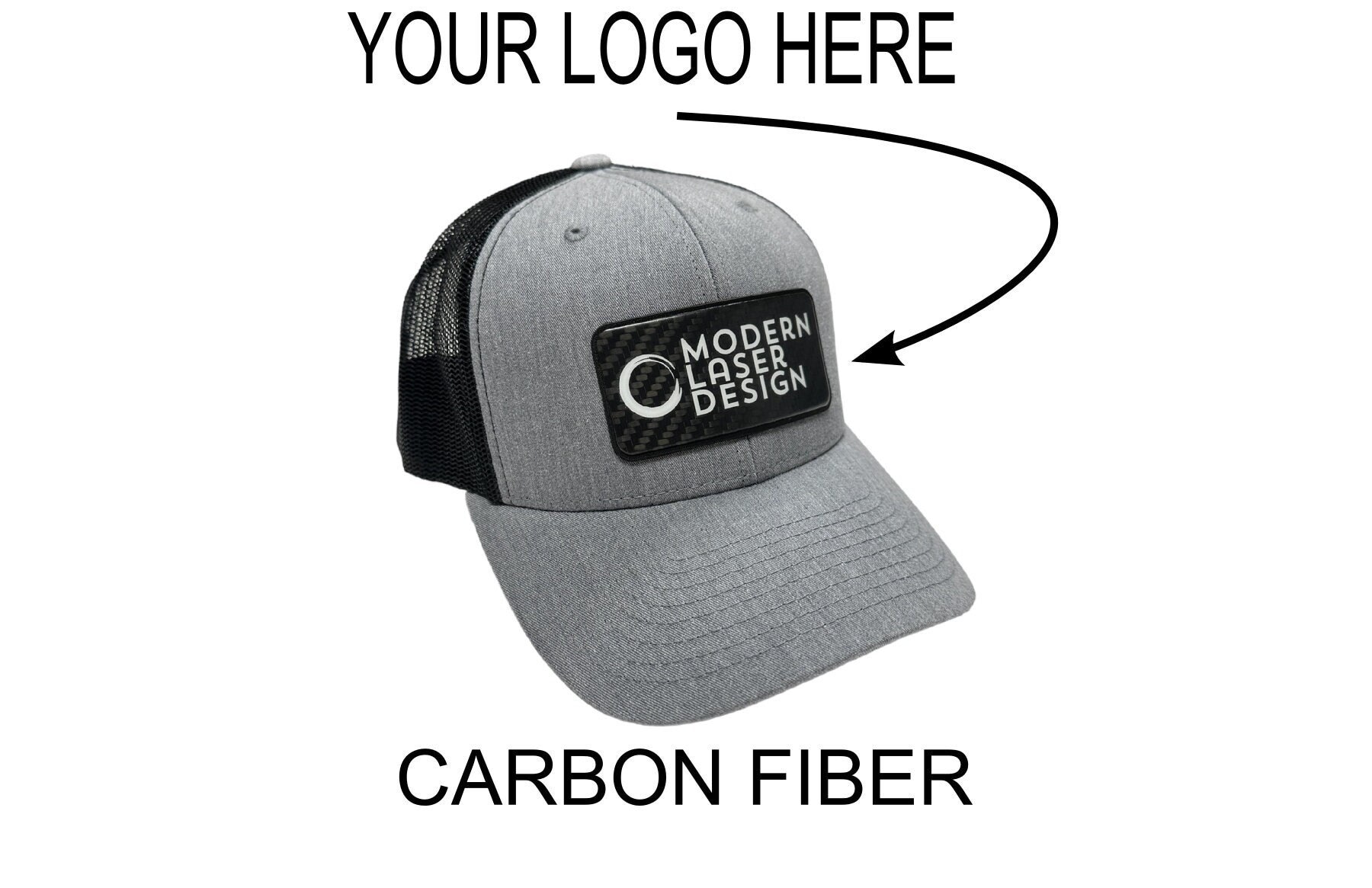Carbon Fiber Custom Patch Hat | Your Logo or Design | Trucker Patch Hat ...
