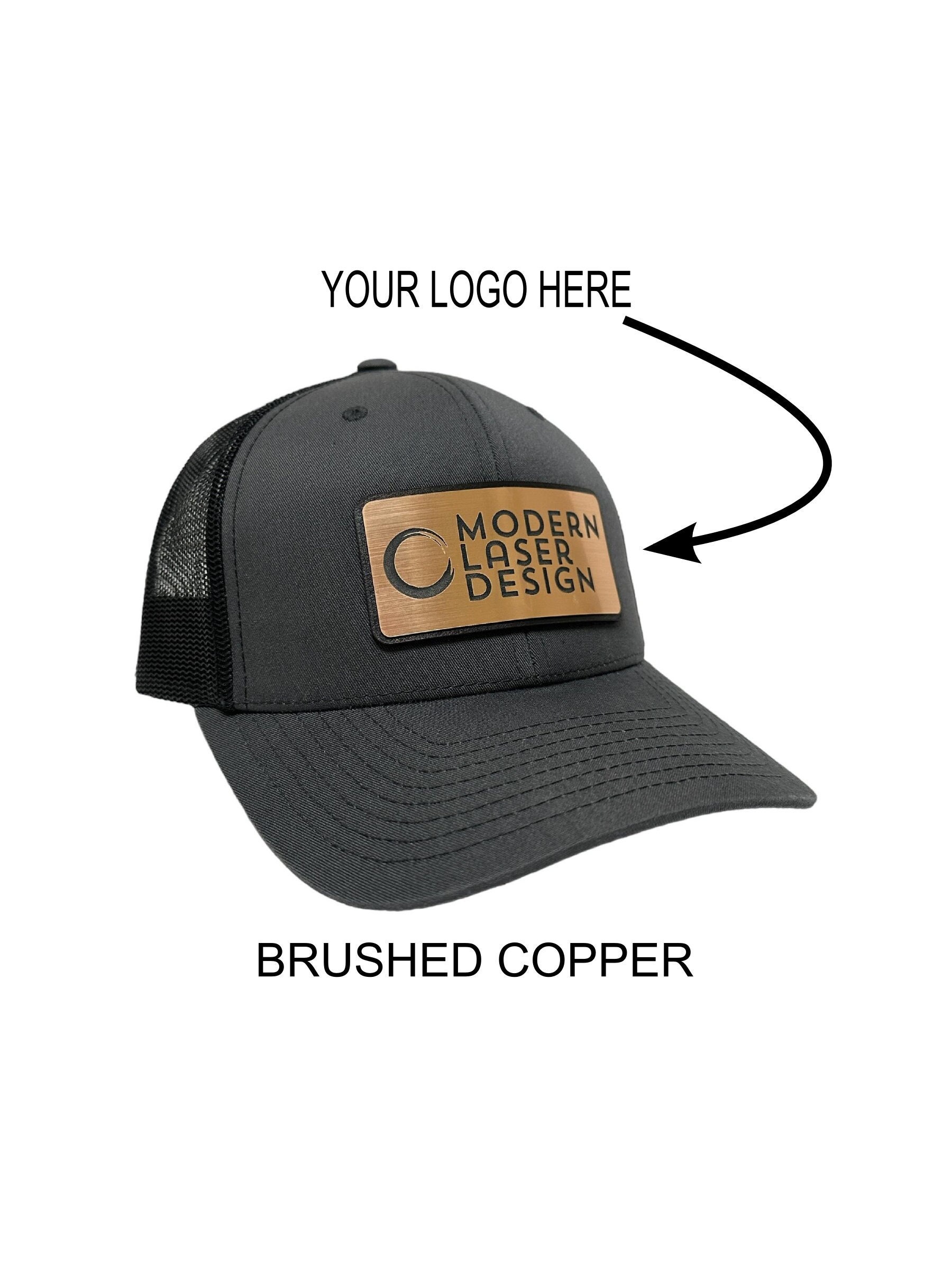 Custom Brushed Copper Metal Patch Hat | Your Logo or Design | Trucker ...