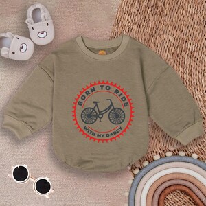 Bike Dad Baby Romper, Biking Baby Daddy Bodysuit, Daddy Bicycle Baby ...