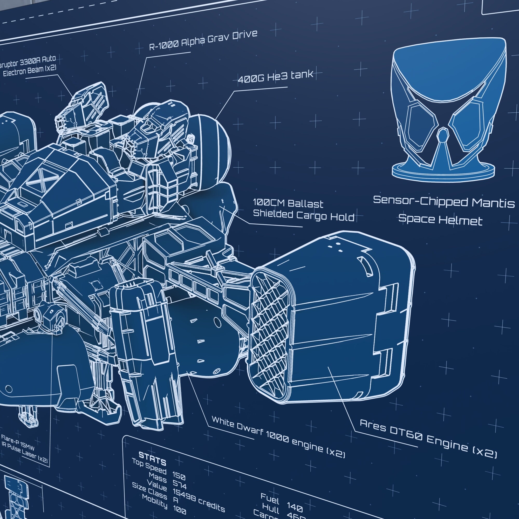 Starfield Razorleaf POSTER Blueprint Bethesda Starfield Mantis Mission ...