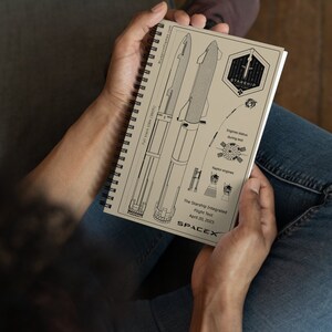 SPACEX STARSHIP Notebook BLUEPRINT in 3 Colors, Aesthetic Blank ...