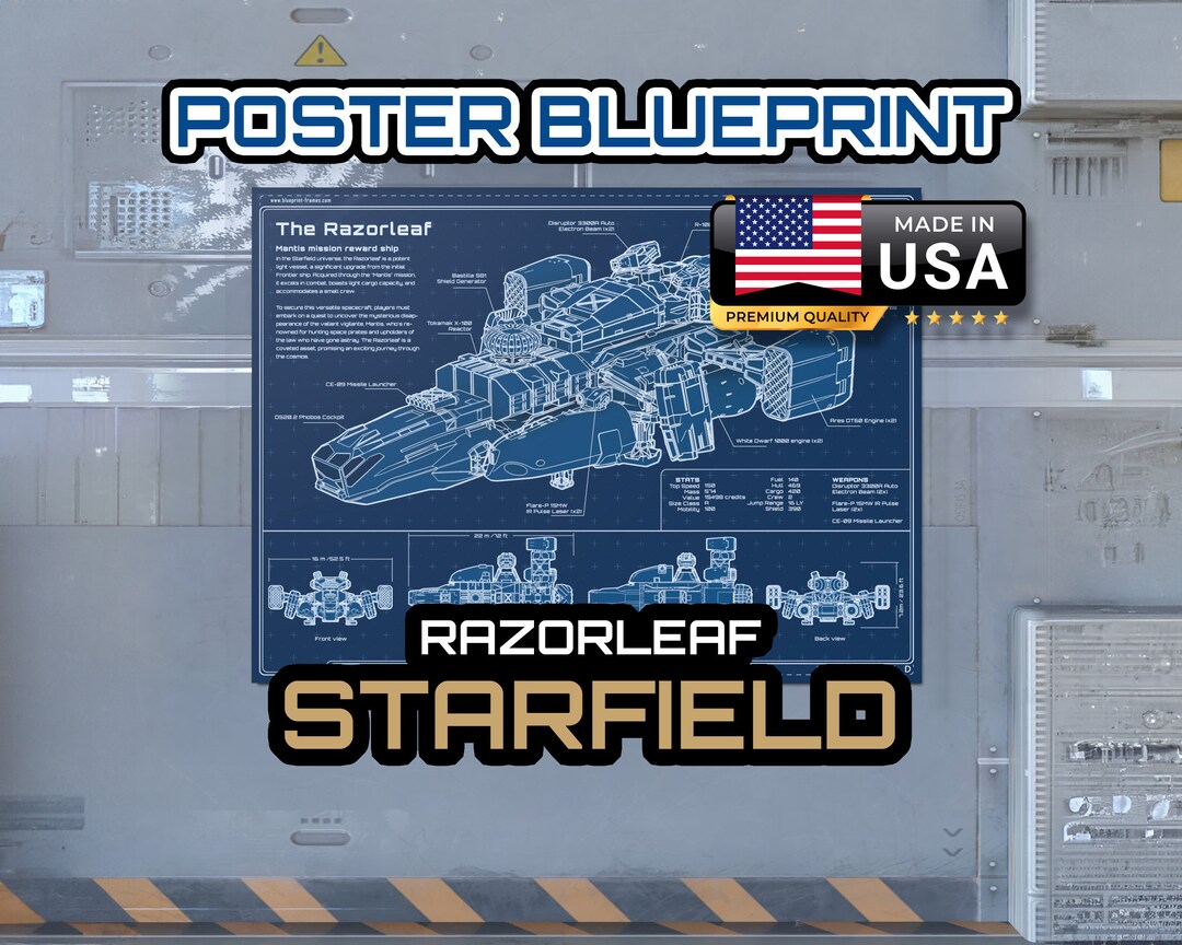 Starfield Razorleaf POSTER Blueprint - Bethesda Starfield Mantis ...