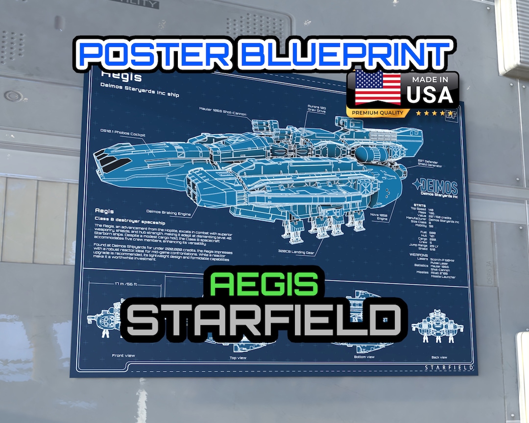 Starfield AEGIS POSTER Blueprint - Bethesda Starfield Hoplite Variant ...