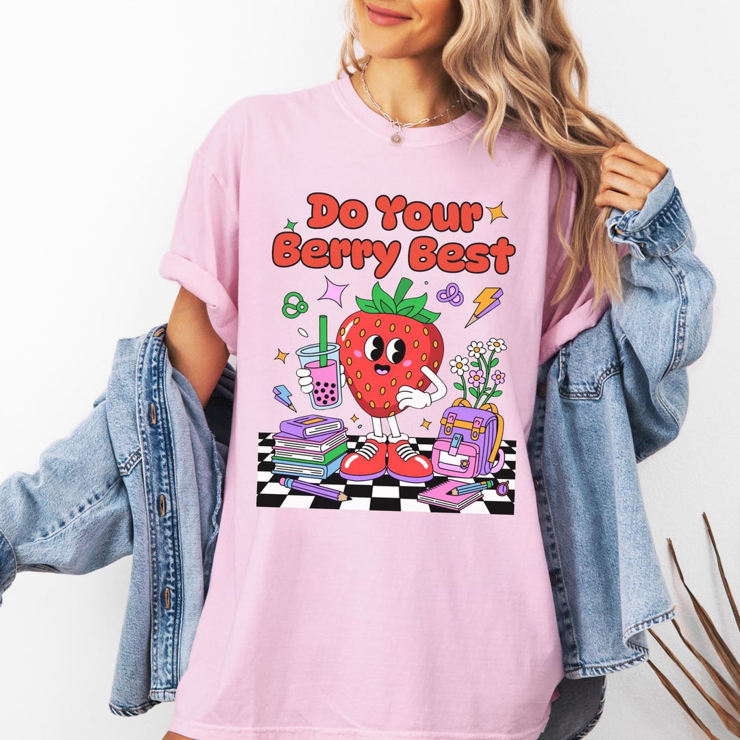 Cute Strawberry Teacher Testing T-shirt, Fun STAAR Test Day, Shirt for ...