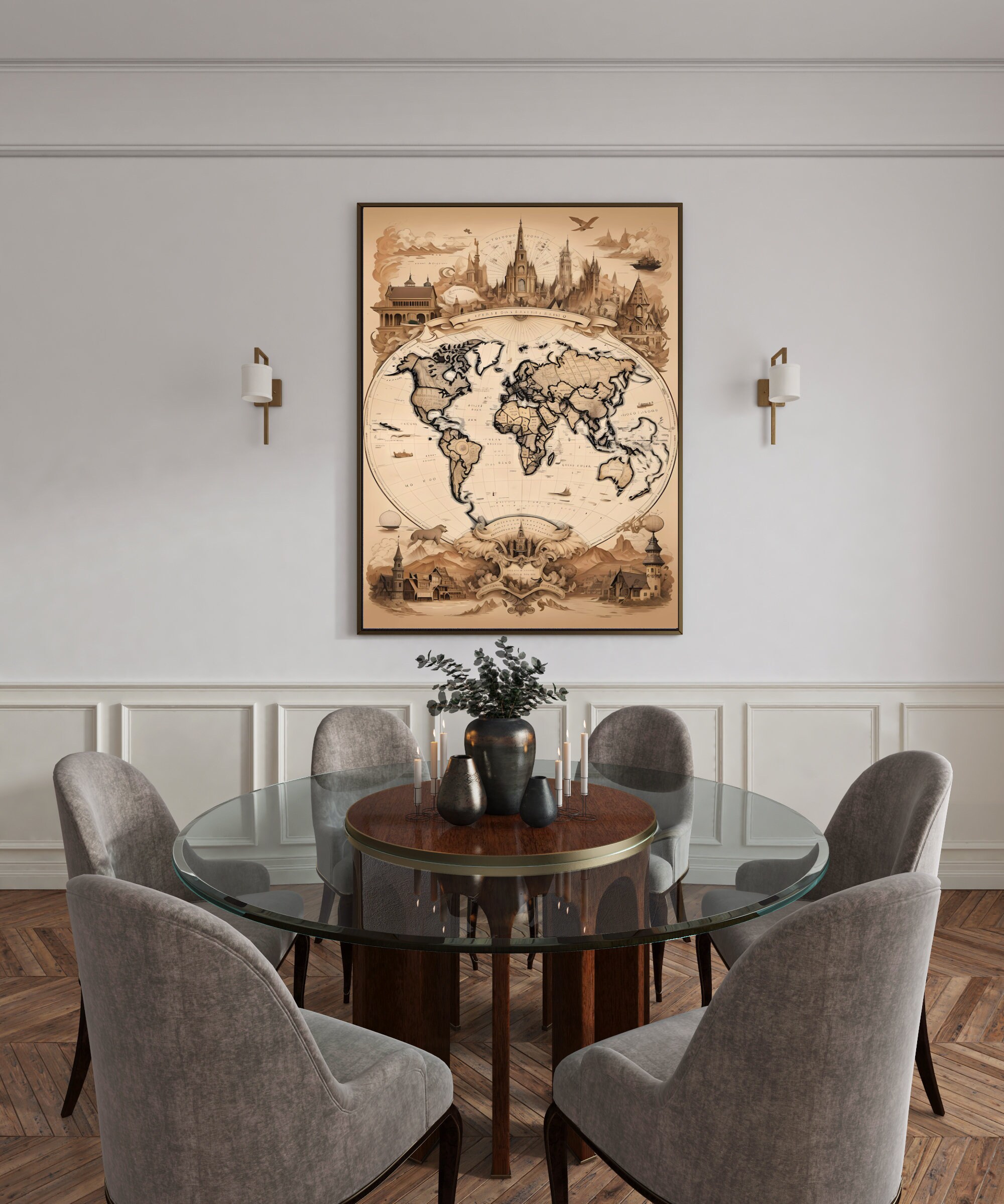 VINTAGE World Map Poster 2 - Etsy