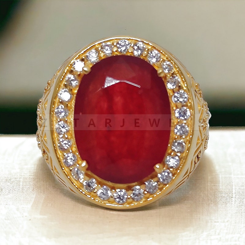 Ruby Men Ring - Etsy