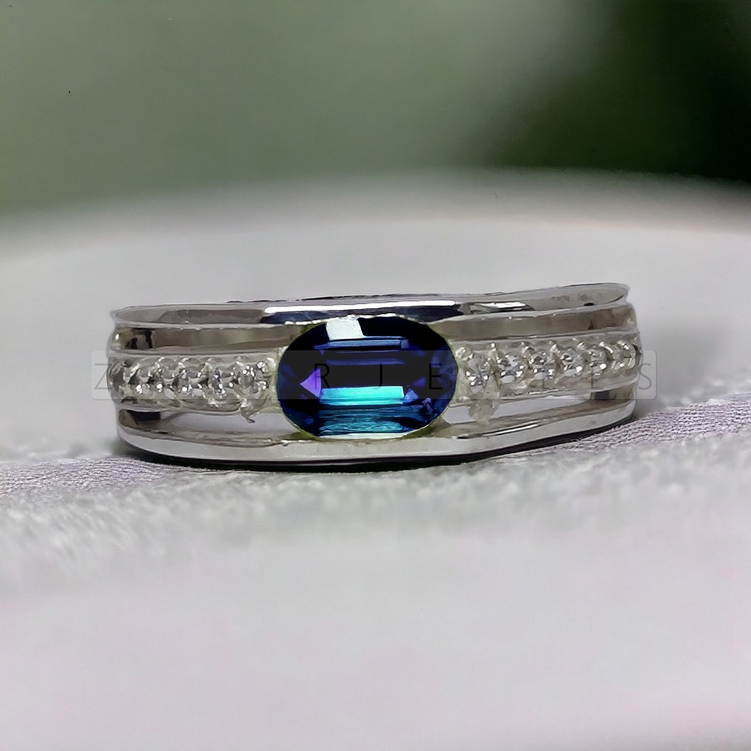 Alexandrite Ring for Men, Vintage Handmade Men Ring, Alexandrite ...