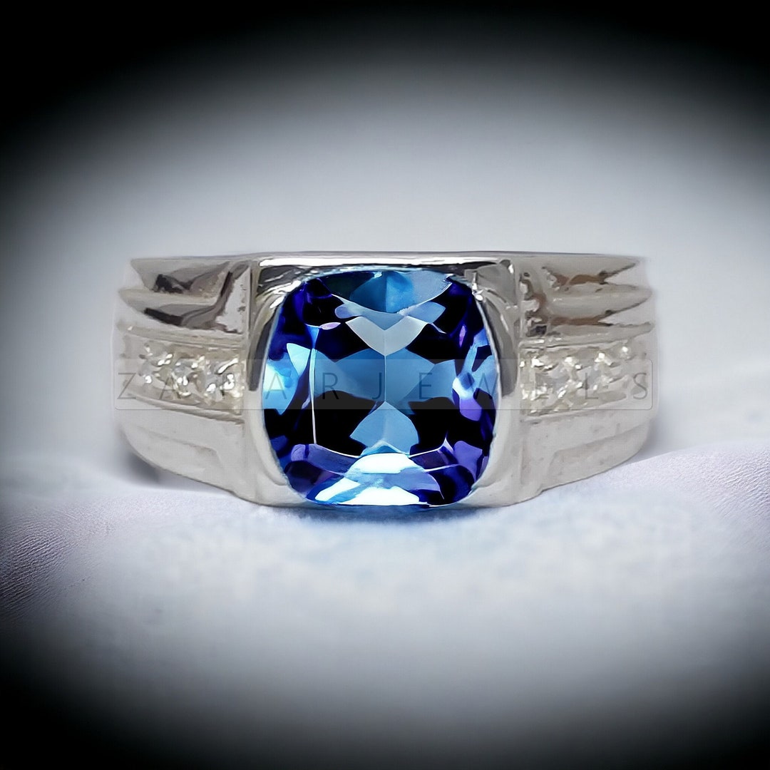 Alexandrite Ring for Men, Handmade Ring, Groom Ring, Vintage Ring ...