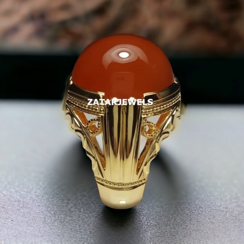 Coral Ring Men Ring, Valentine Gift, Promise Ring, Birthday Coral Gift ...