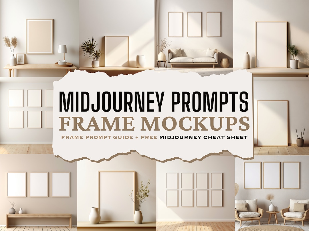 MIDJOURNEY PROMPTS, Poster Frame Mockups Prompts, Mockup Prompts ...