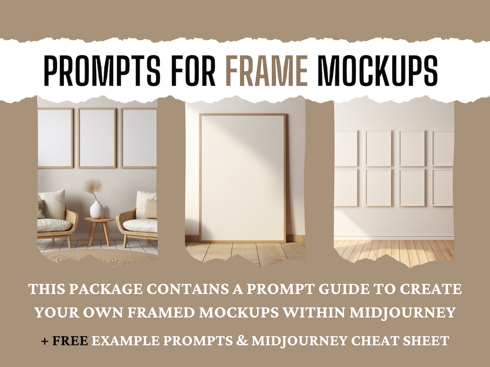MIDJOURNEY PROMPTS, Poster Frame Mockups Prompts, Mockup Prompts ...