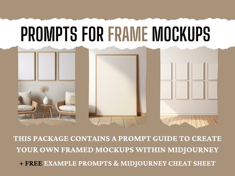MIDJOURNEY PROMPTS, Poster Frame Mockups Prompts, Mockup Prompts ...
