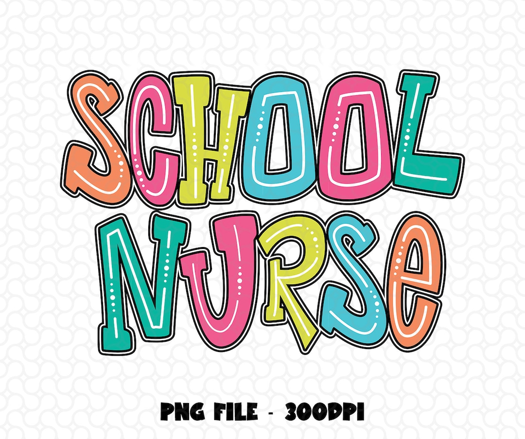 Cute School Nurse Colorful PNG, Nurse PNG, Bright Doodle Png ...