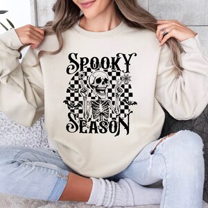 Spooky Season Skeleton Svg Png, Retro Halloween Png, Funny Skeleton Png ...