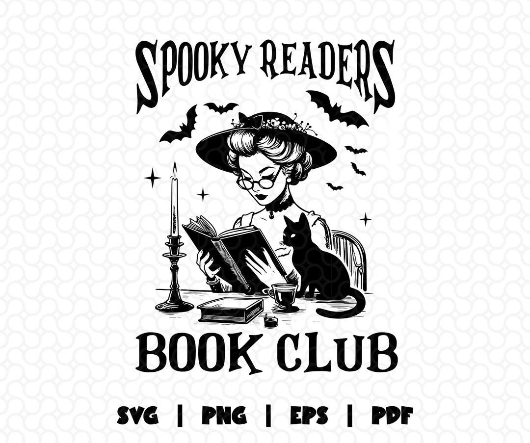Spooky Readers Book Club Svg Png, Halloween Bookish Svg, Spooky Season ...