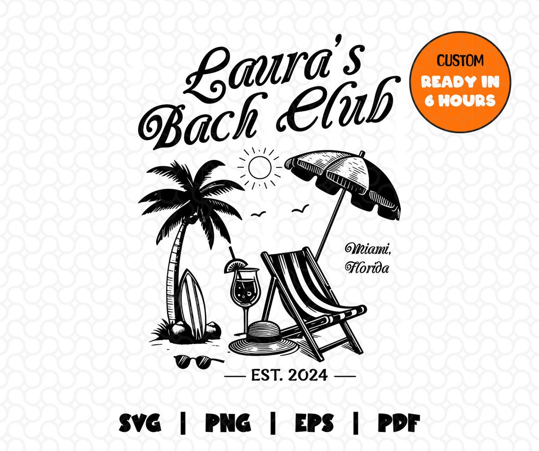 Personalized Beach Bachelorette Svg Png, Custom Bachelorette Party Svg ...
