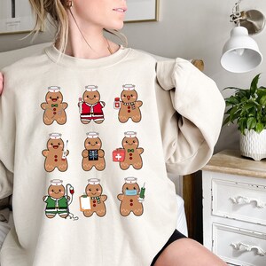 Nurse Gingerbread Men Svg Png, Nurse Christmas Png, Cute Nurse ...