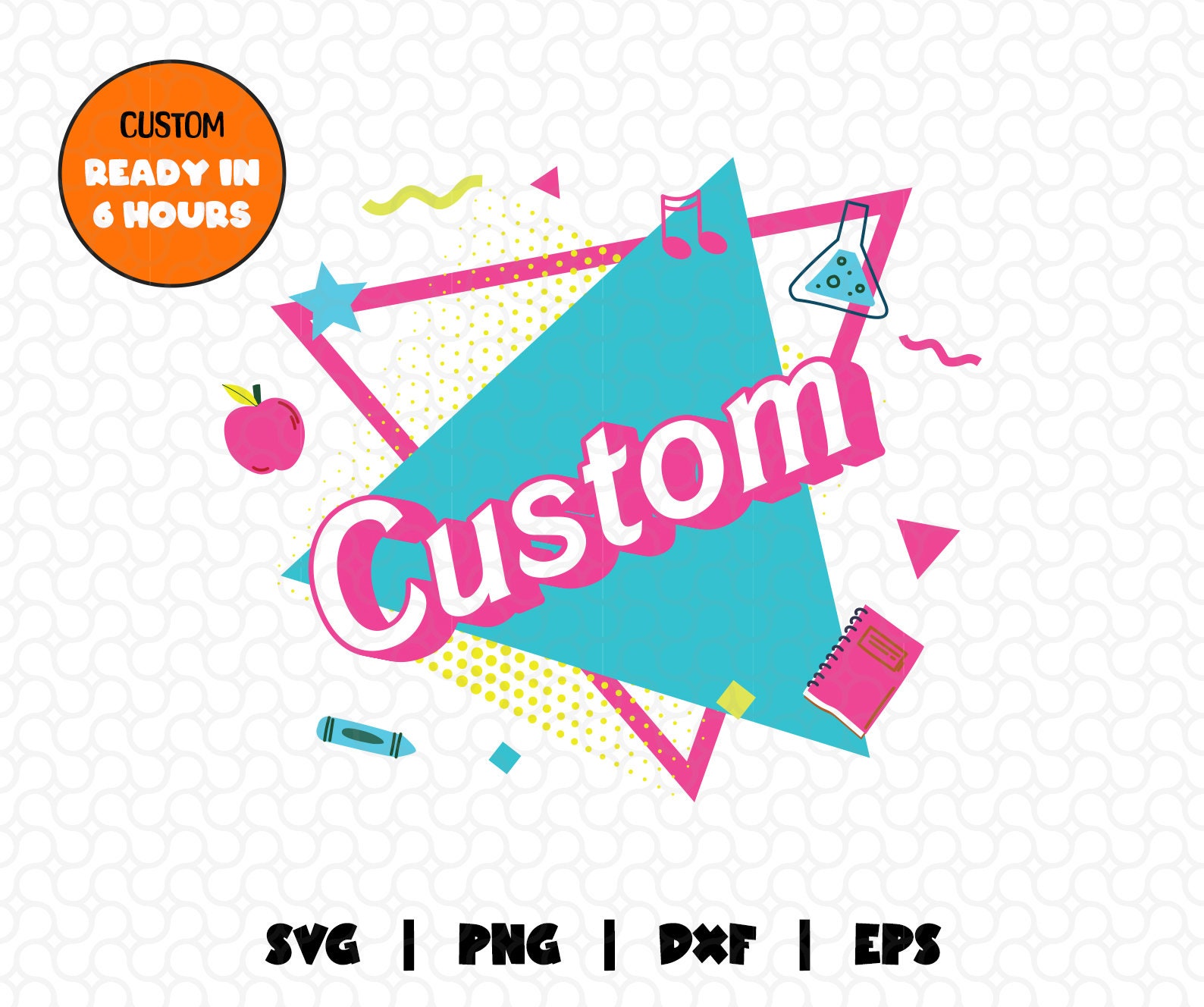 Custom Pink Teacher Png Svg Retro Teacher Svg Personalized - Etsy