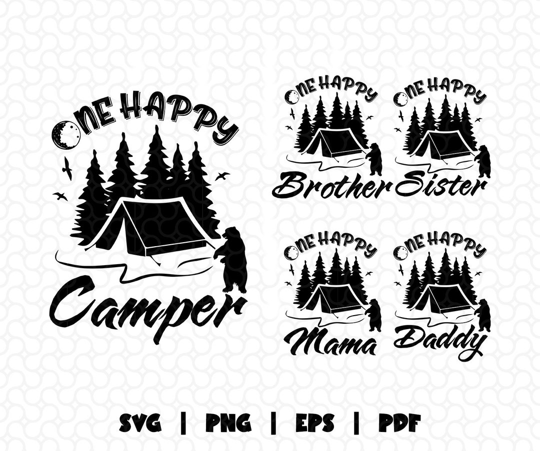 One Happy Camper Svg Png, First Birthday Camping Svg, 1st Birthday Svg ...