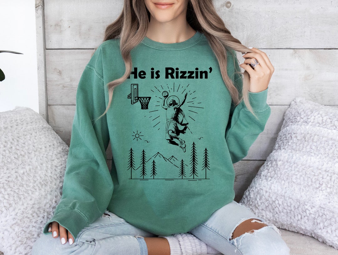 He is Riz Svg Png, Funny Easter of Jesus Playing Basketball Svg, Jesus ...