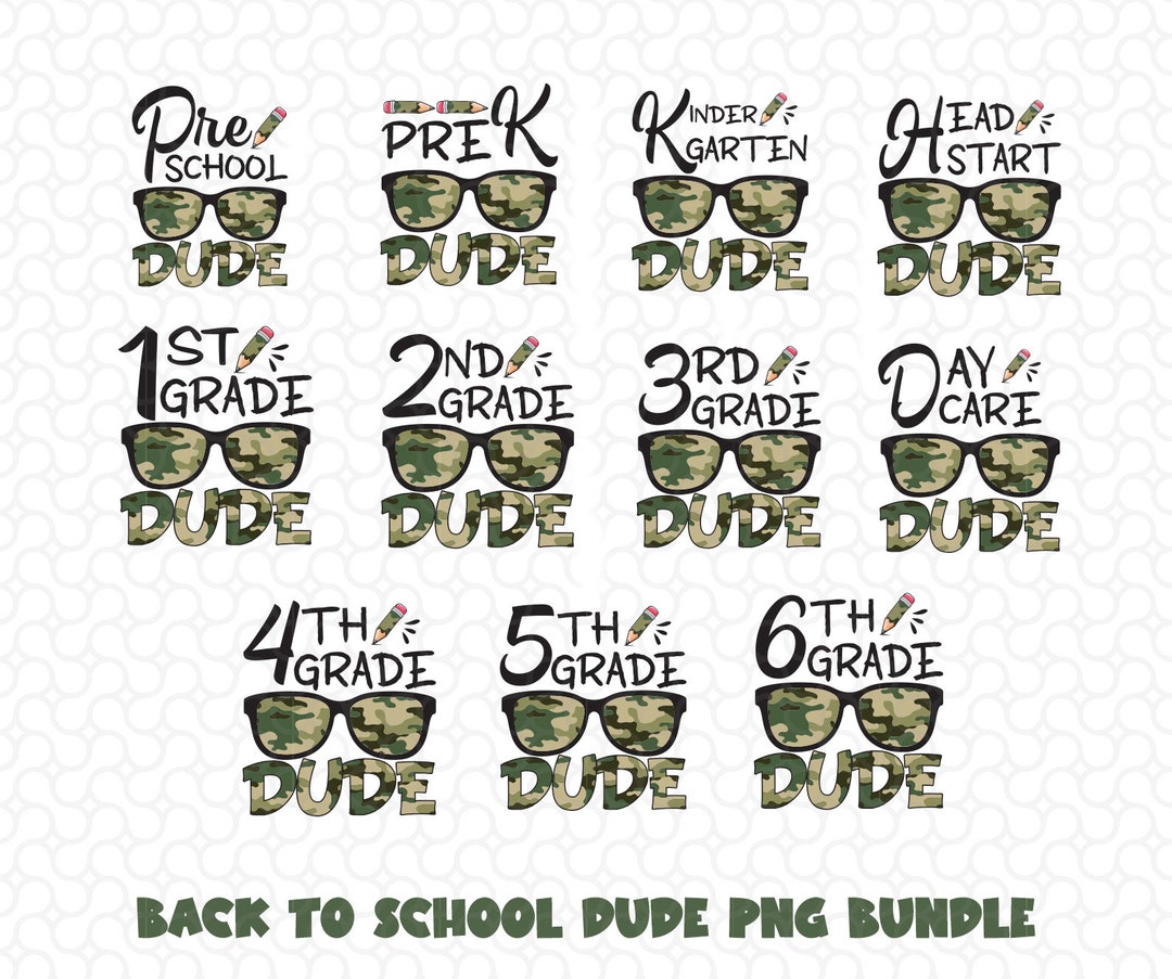 Back to School Dude Png Bundle, Boy First Day of School, 1st, 2nd, 3rd ...