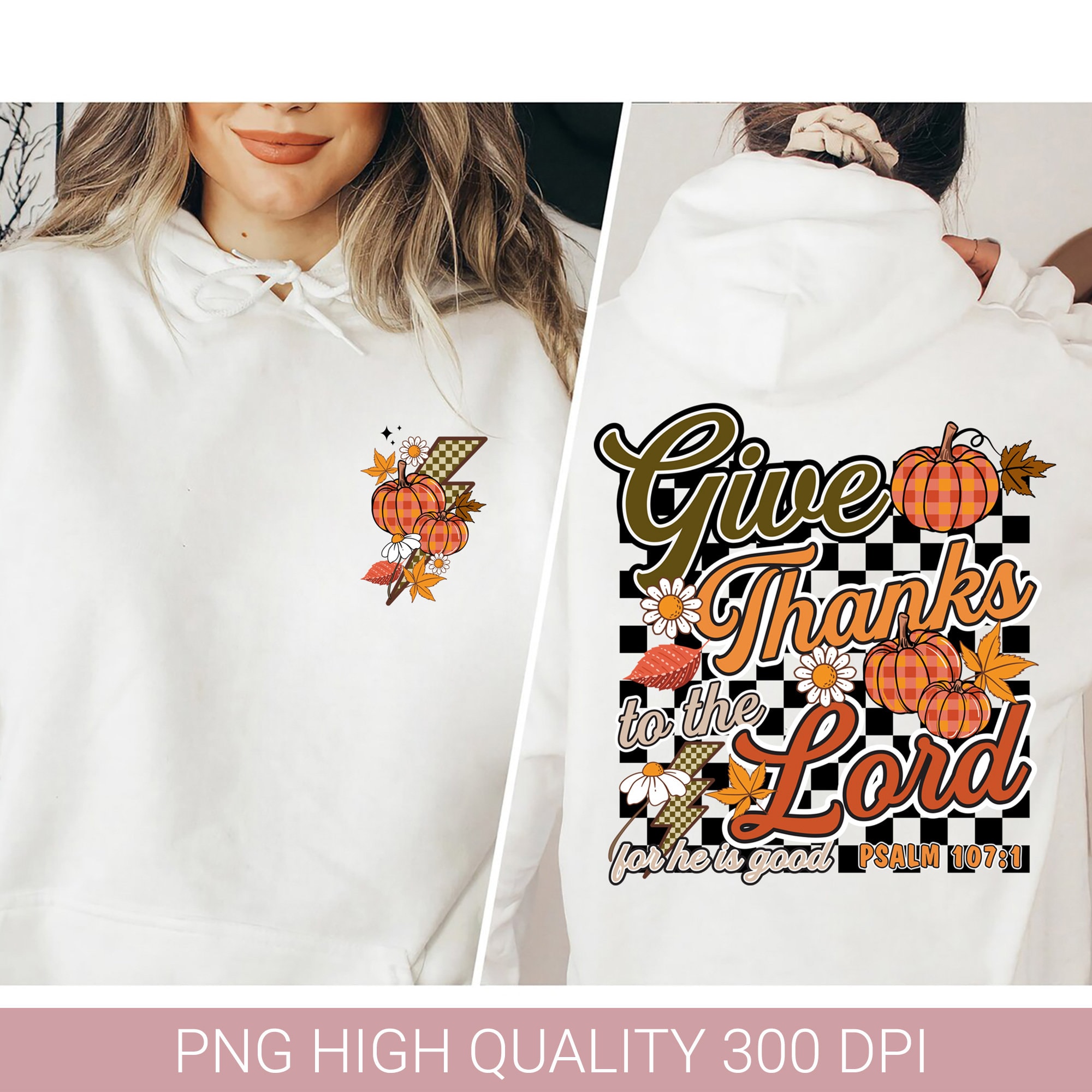 Retro Give Thanks PNG Fall Thanksgiving Shirt Design Groovy - Etsy