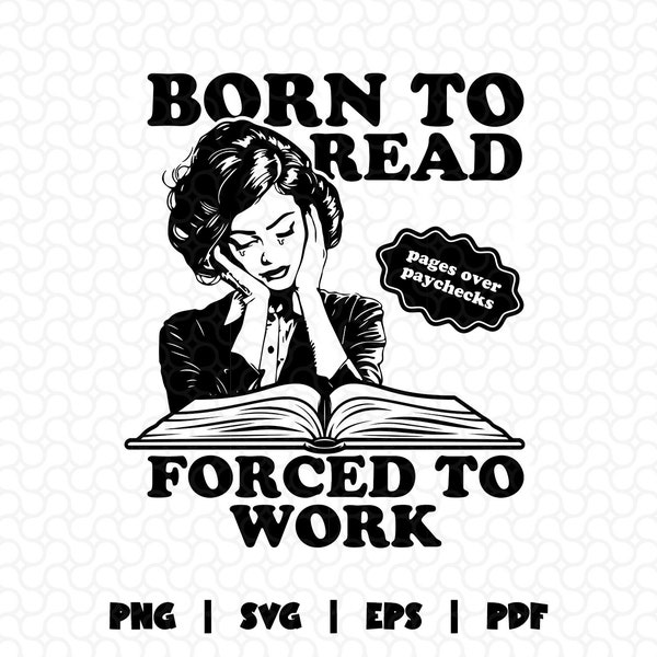 Born to Read Bookish Svg - Etsy
