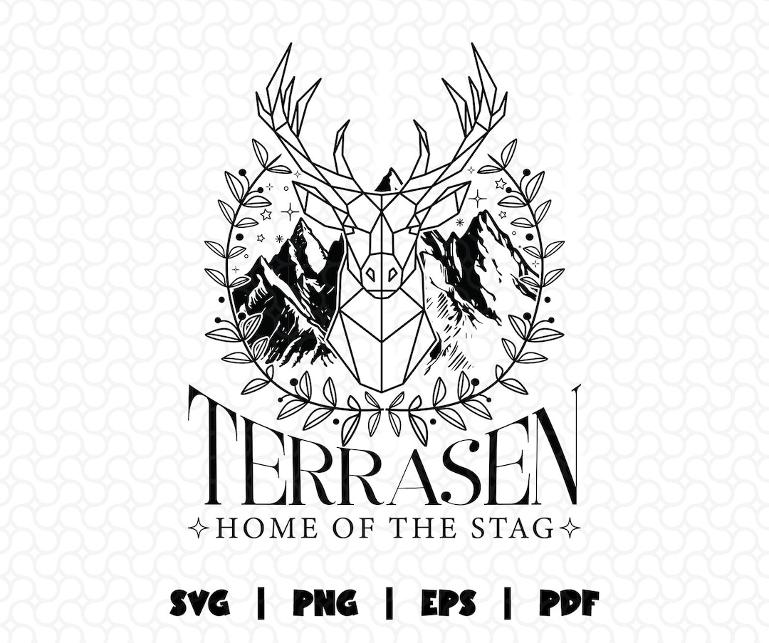 Terrasen Home of the Stag Svg Png, Throne of Glass Png, Sarah J Maas ...