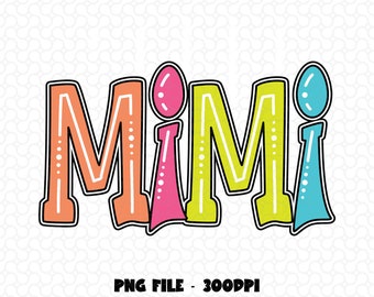 Mimi PNG, Bright Doodle, Dalmatian Dots, Digital File, Sublimation ...