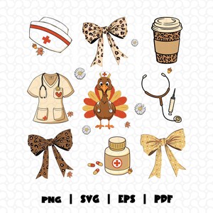 Fall Nurse Thanksgiving PNG, Vintage Thanksgiving Svg, Retro Nurse Png ...