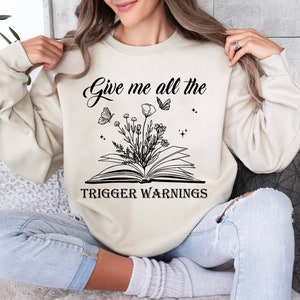 Give Me All the Trigger Warnings Svg Png, Book Lover Svg, Romance Smut ...
